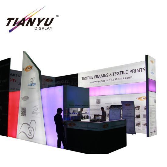 Portable Aluminum Quick Set-up Modular Custom Bright Exhibition Booth ...