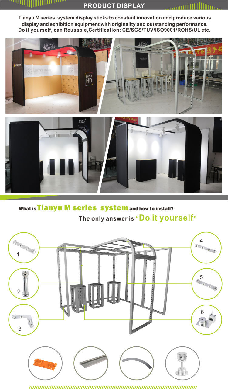 portable 20 x 30ft M Series System Exhibition Booth Large Display Booth ...