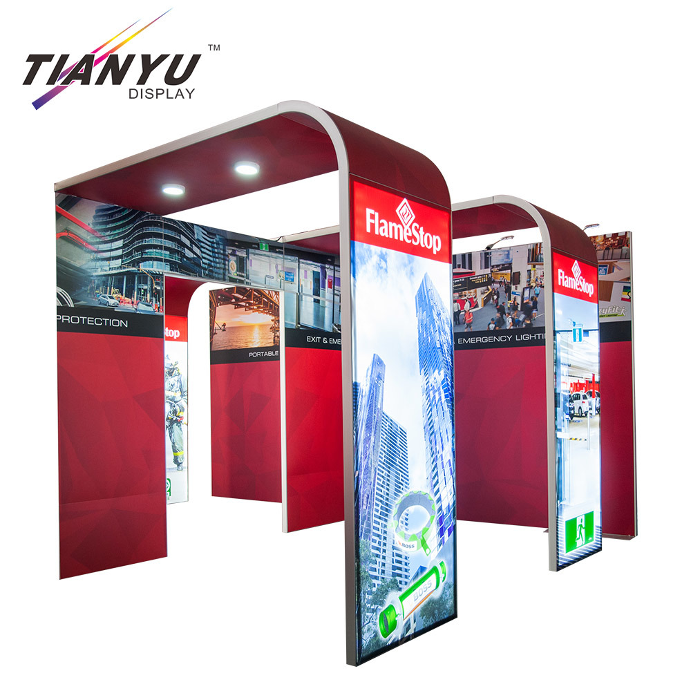 Advertising Modular Aluminium Profile Floor Standing Trade Show Booth ...