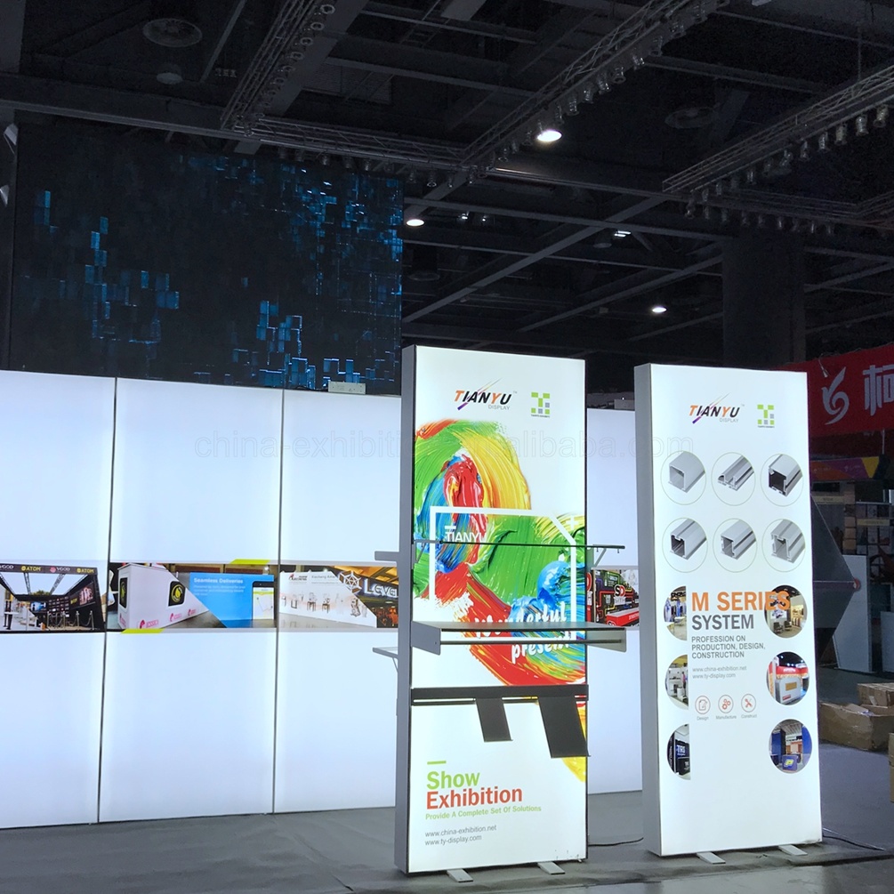 Exhibition System Retail Large Backlit Textile Light Box Display from ...