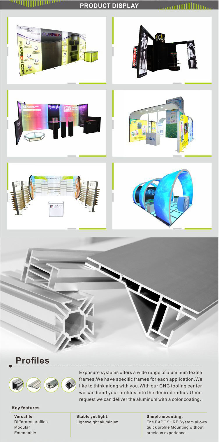 Custom Printing Tradeshow Display Stall 3X3 Standard Size Exhibition ...