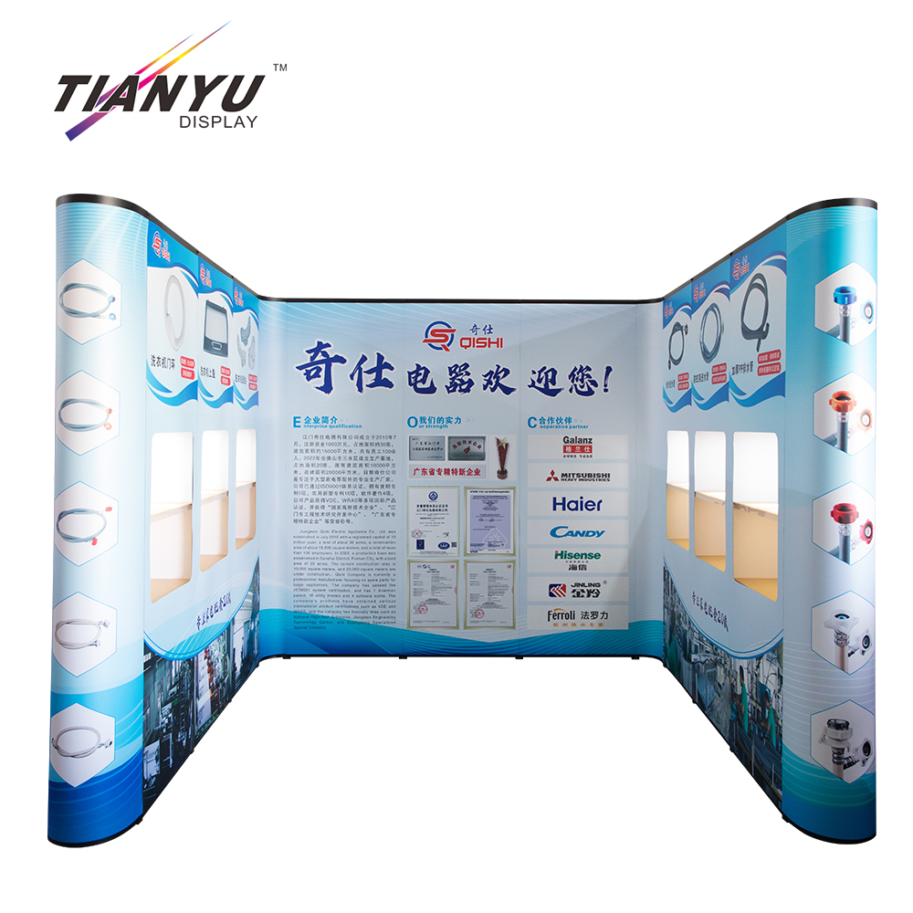 Custom Trade Show Exhibition Curved PVC Magnetic Pop Up Shop Display ...