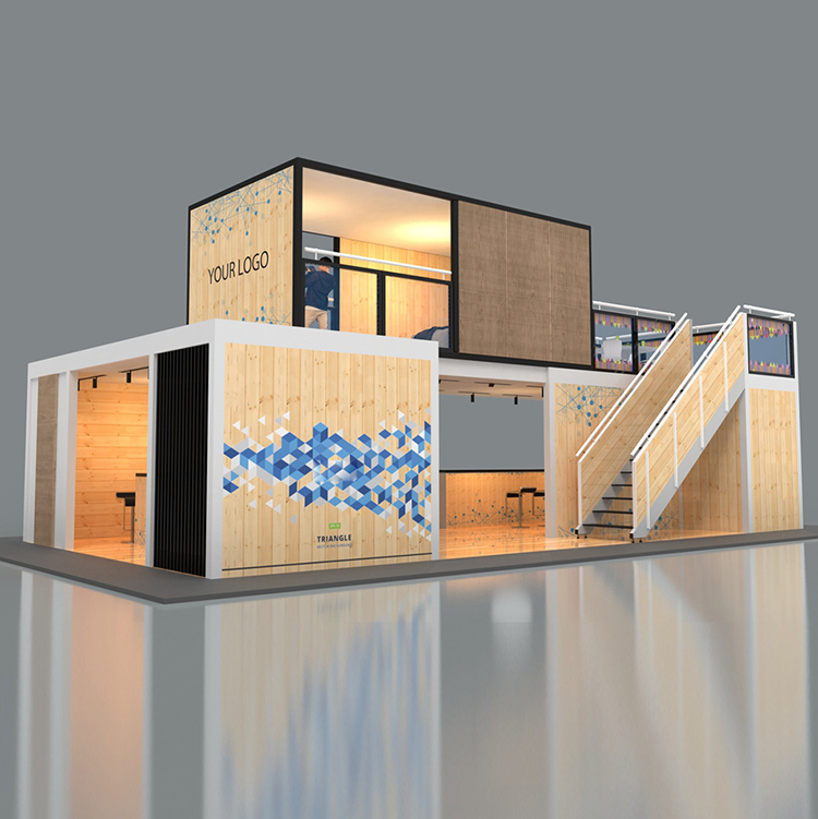 Portable Expo Building eye-catching Trade Show Display Two Story Custom ...