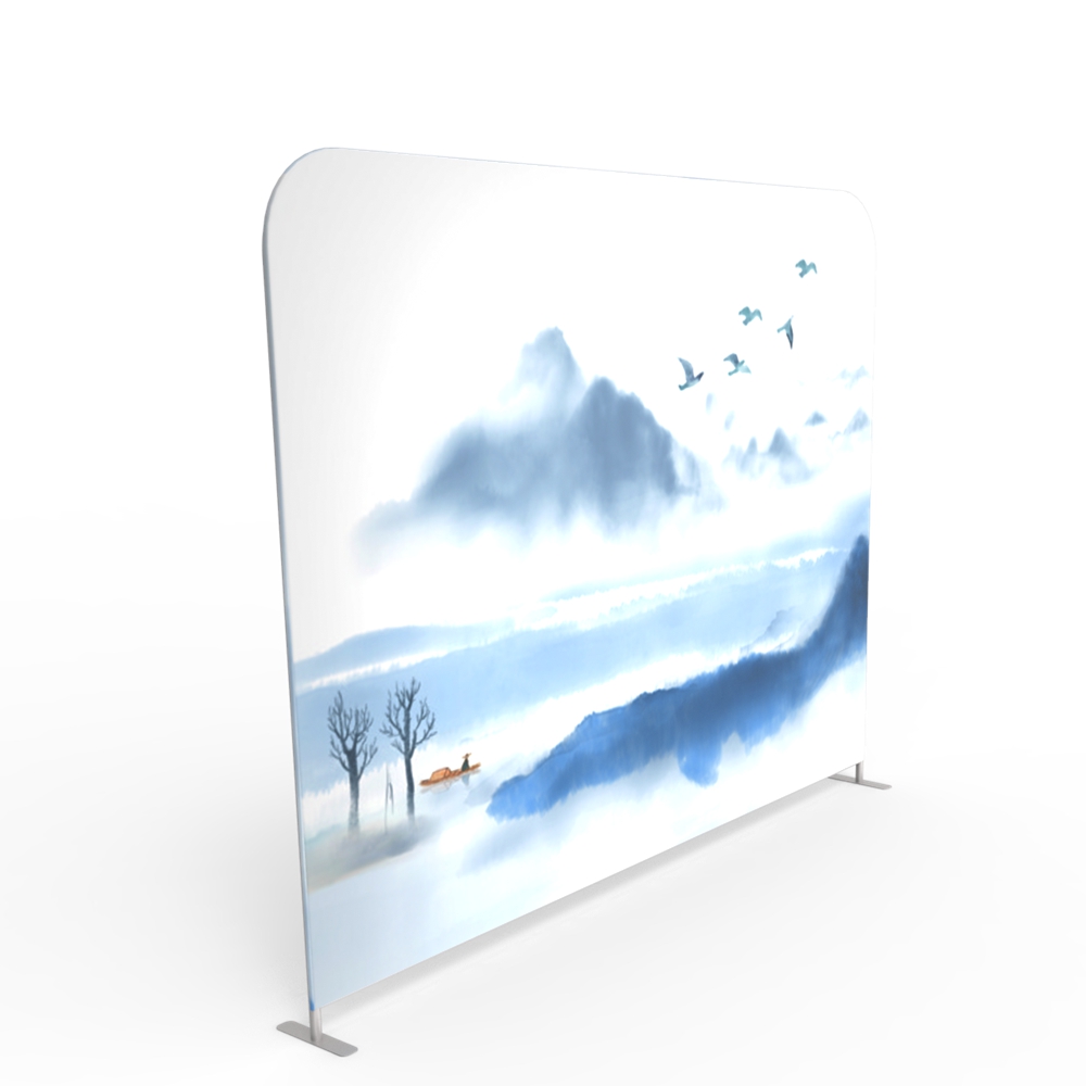 Portable Custom Double Side Tension Fabric Advertising Showcase Display ...